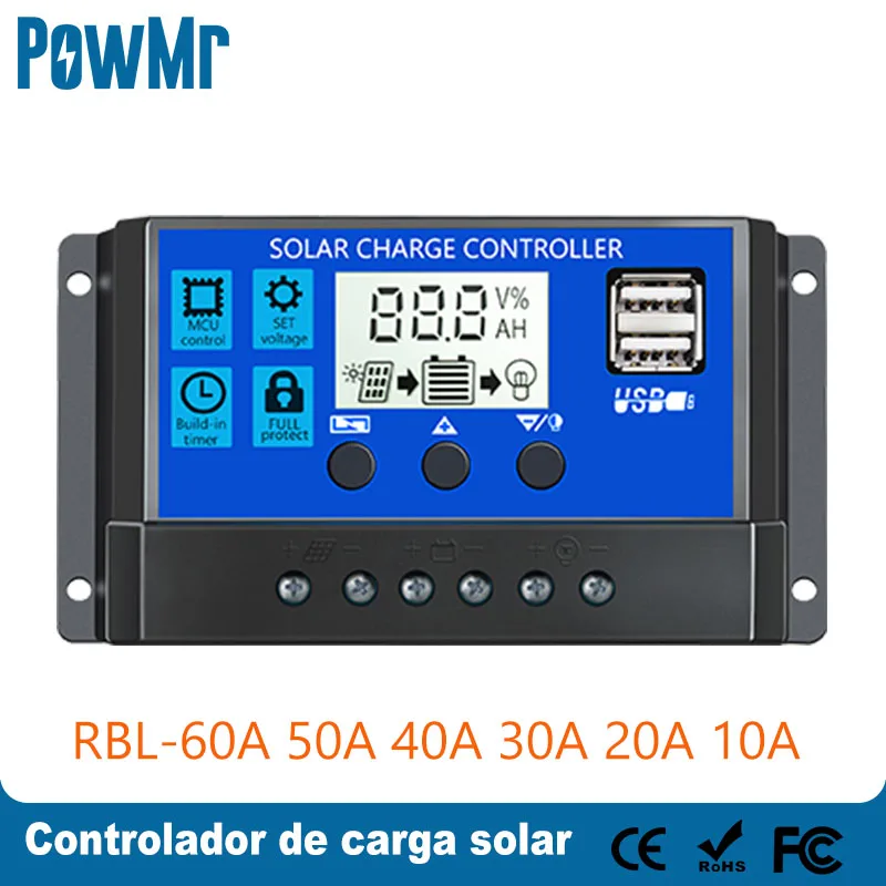 POWMR-controlador-de-cargador-Solar-regulador-de-Panel-Solar-USB-para ...