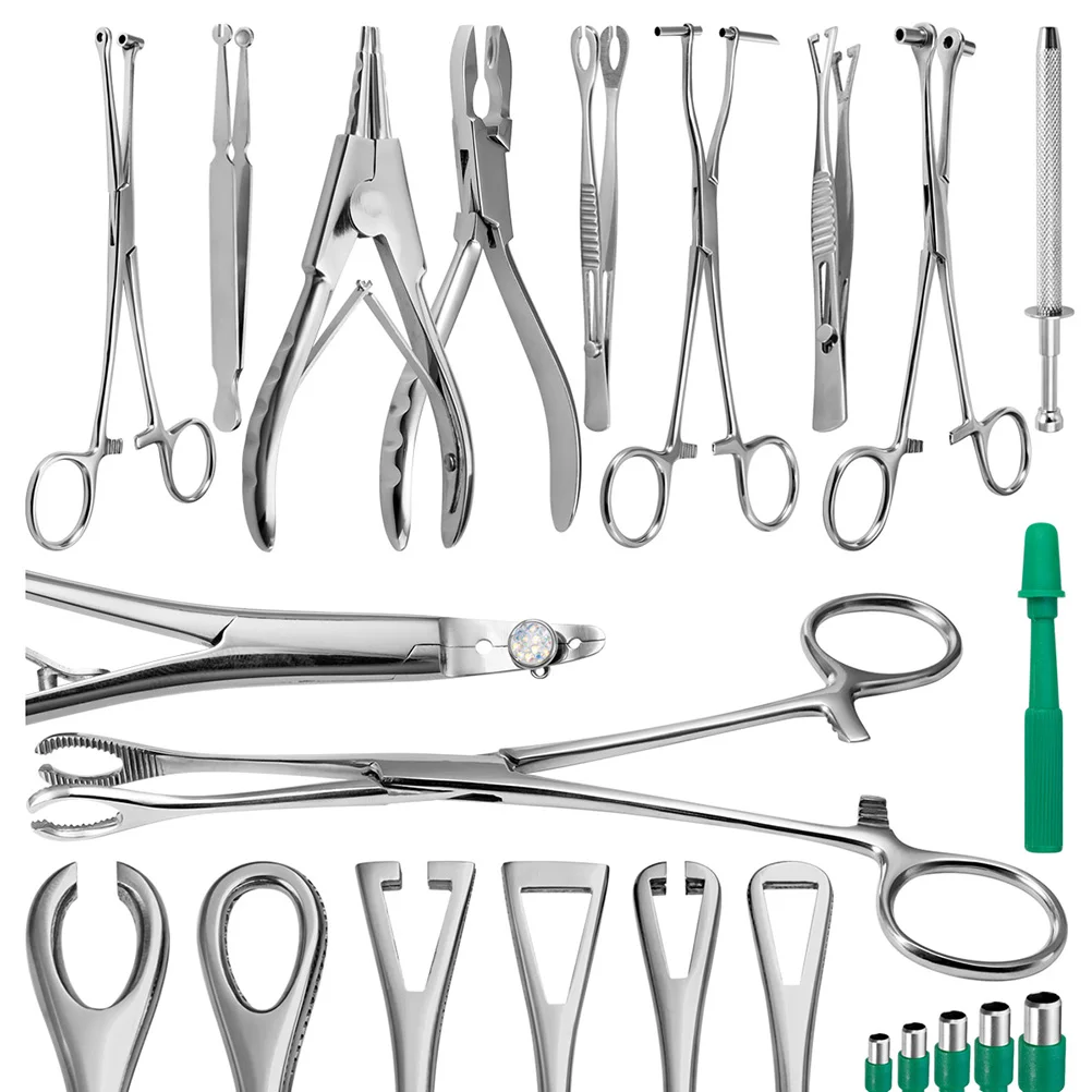 1pc Piercing Tattoo Clamp Surgical Steel Piercing Pliers Tools Dermal ...