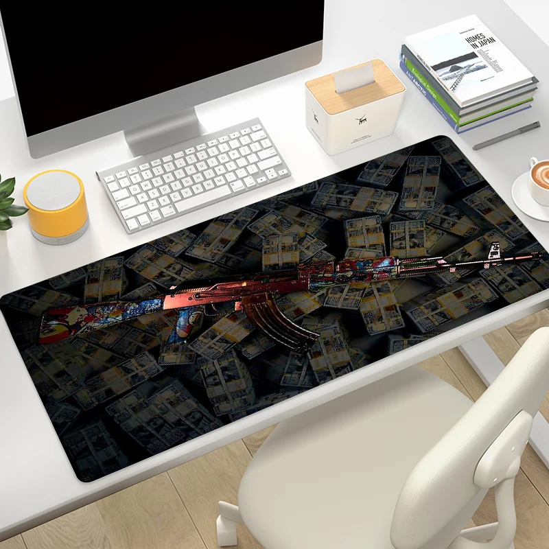 Weapons-Mouse-Pad-Long-Pad-Rifles-Deskmat-Gamer-Cabinet-Keyboard-Gaming ...