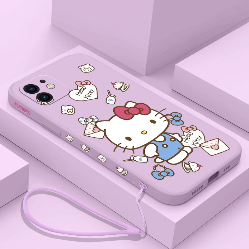 Sanrio funda de teléfono con Gato bonito para Samsung, carcasa de Hello ...
