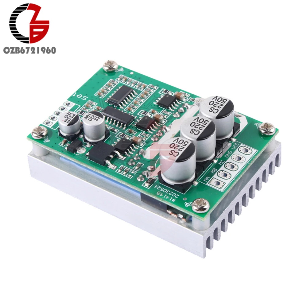 DC 12-36V 500W Brushless Motor Speed Controller Hall Free Motor Driver ...