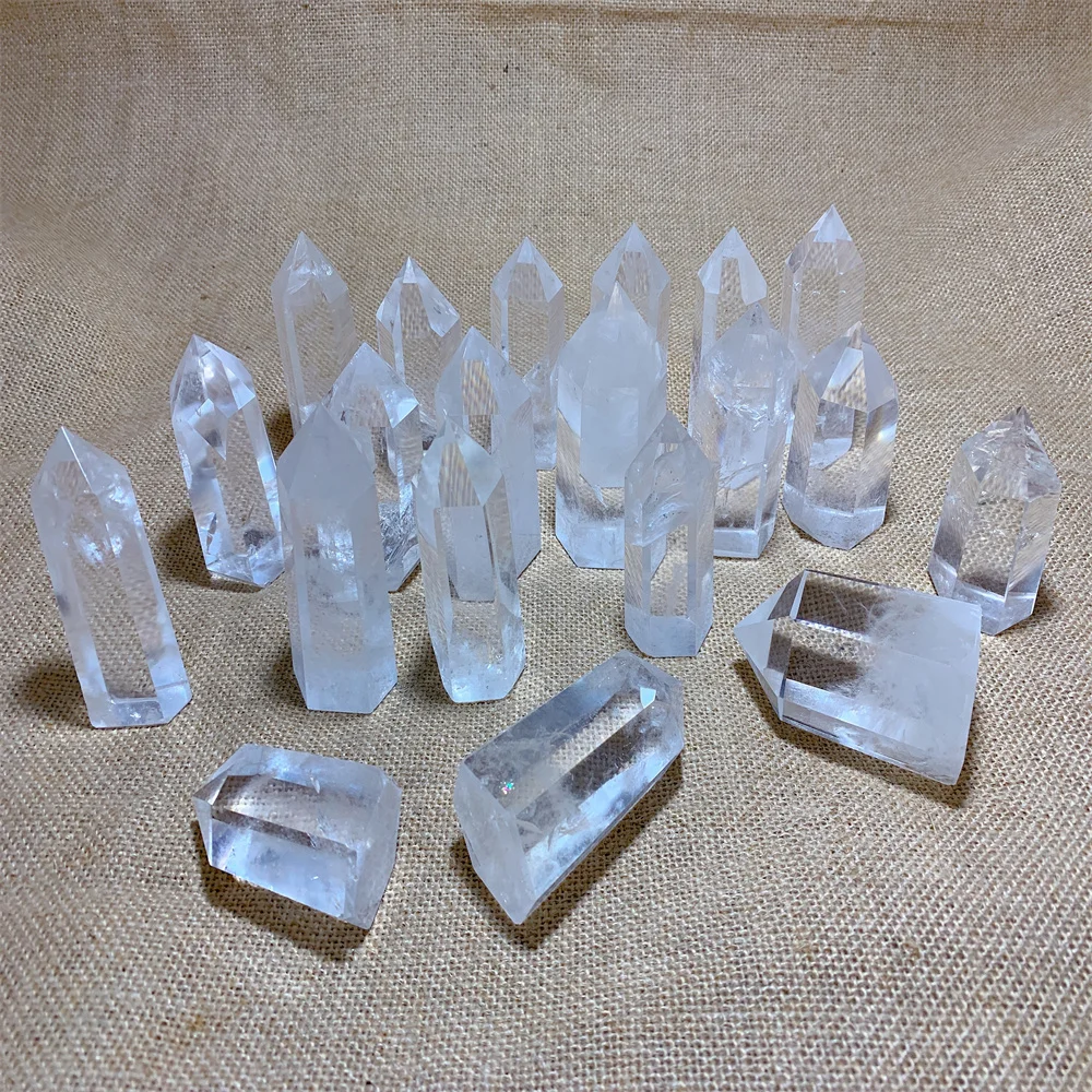 Natural-Crystal-Clear-Quartz-Tower-Point-Gemstones-High-Quality-Reiki ...