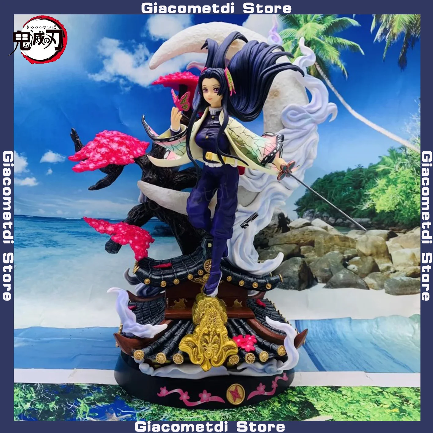 39cm Demon Slayer Shinobu Anime Figures Kimetsu No Yaiba With Light ...