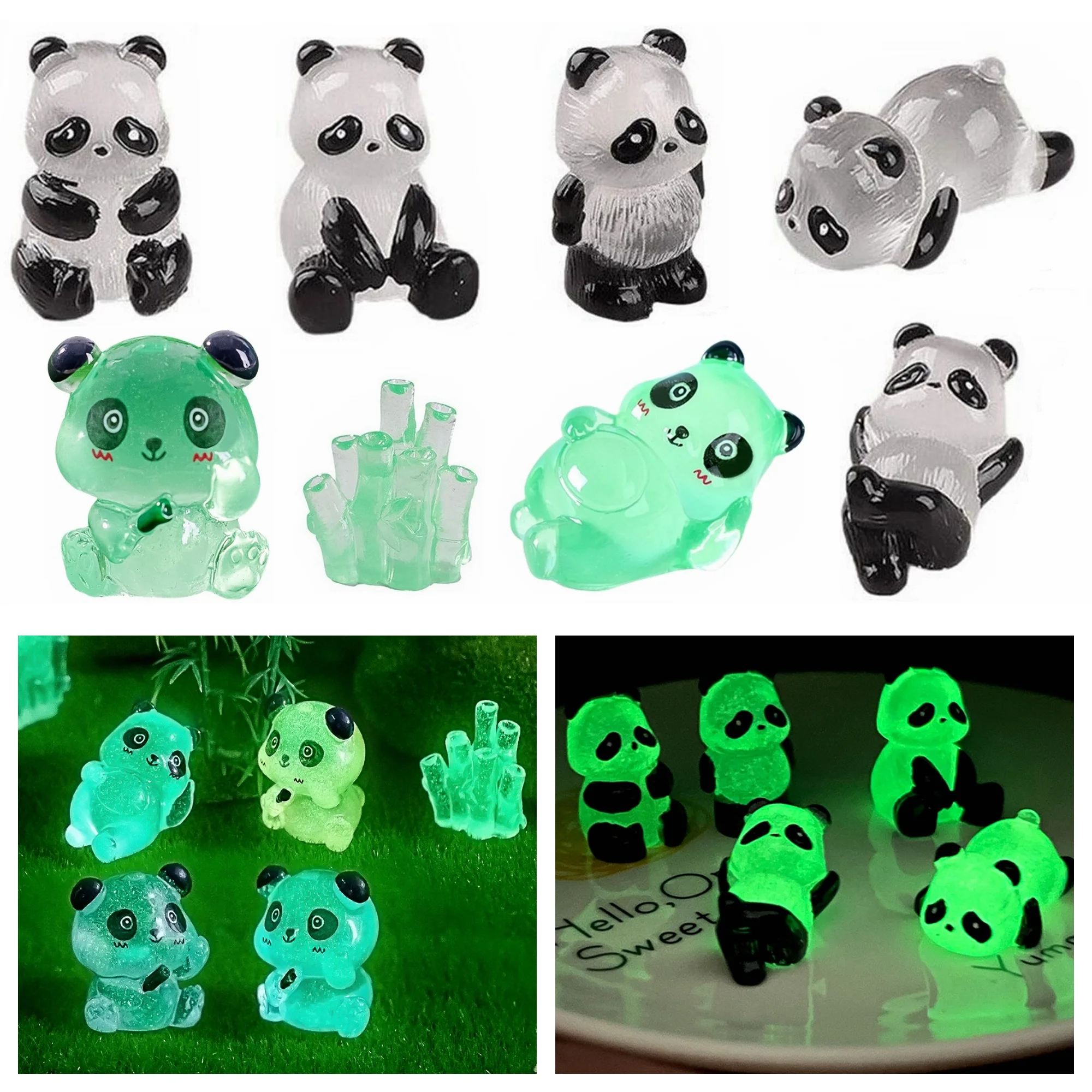 Luminous-Glowing-Panda-Mini-Figurines-Miniature-Ornament-Glowing-in ...