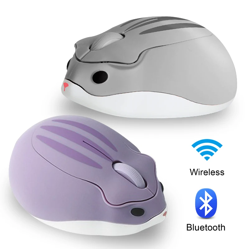 2.4g sem fio bluetooth mouse óptico bonito hamster desenho dos desenhos ...