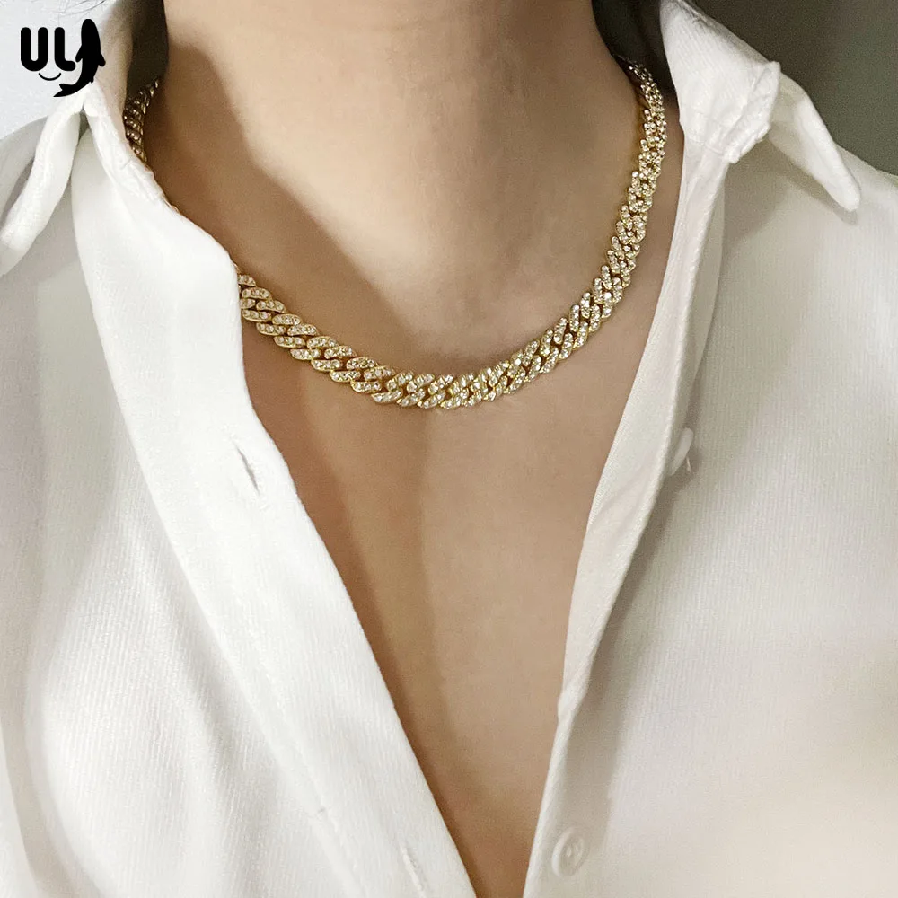 ULJ-Hip-Hop-Cuban-Link-Chain-for-Women-Miami-Necklace-8mm-Mens-Iced-Out ...