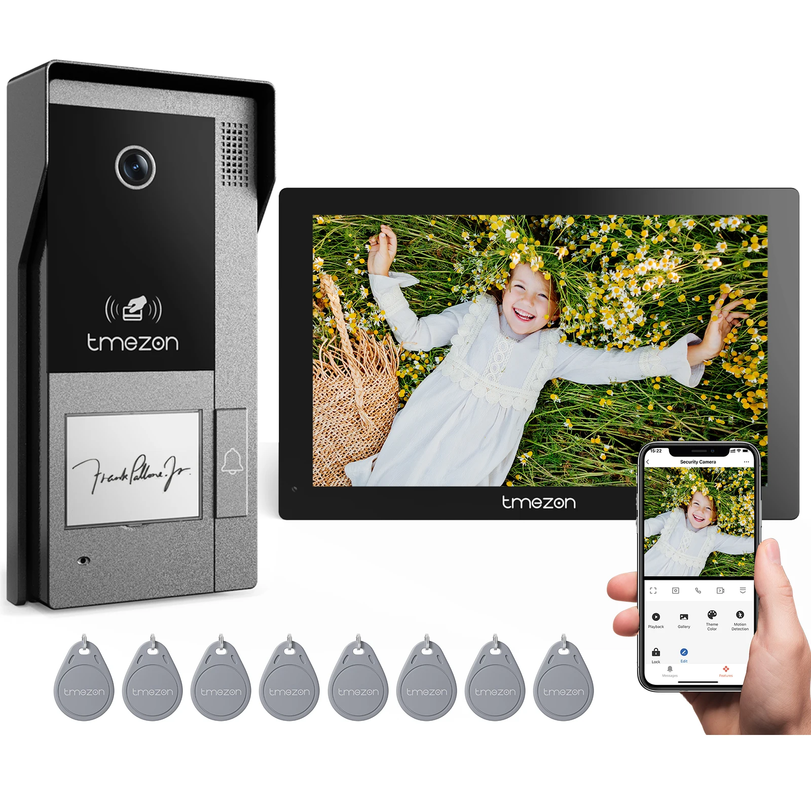 TMEZON – système d'interphone vidéo WiFi avec caméra et écran tactile 7 ...
