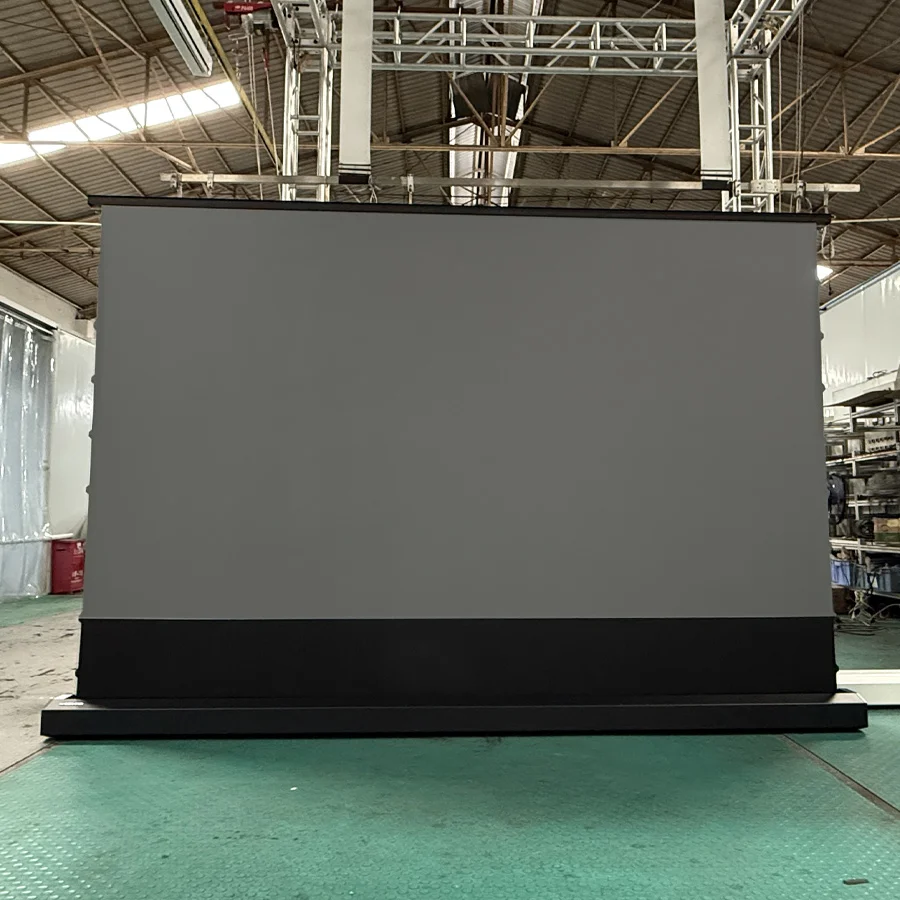 150 inch Motorized Floor Rising ALR Projector Screen Black Crystal Anti ...