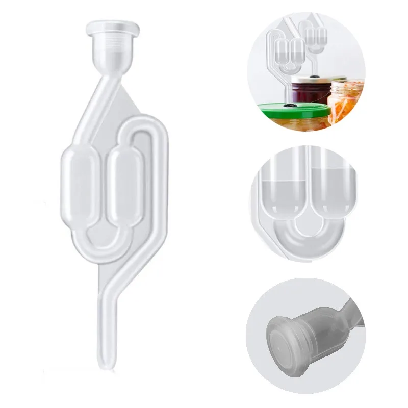 S-type Wine Water One-way Seal Brewing Fermenter with Silicone Plug Air ...