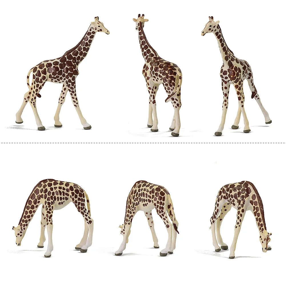 Evemodel-Animals-8pcs-Model-Trains-HO-Scale-1-87-Giraffe-PVC-Painted ...