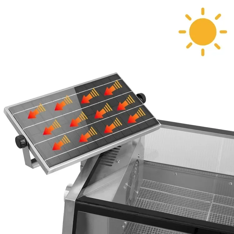 Hot Sales 6 Trays Electric Solar Dual Power Stainless Steel Solar ...