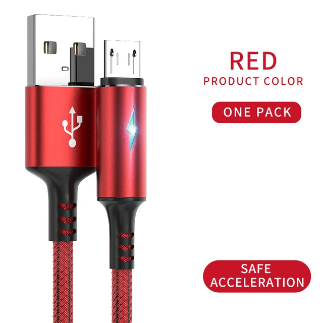 USB Micro Cable 3A Fast Charging Data Cable Charger Cord for Samsung ...