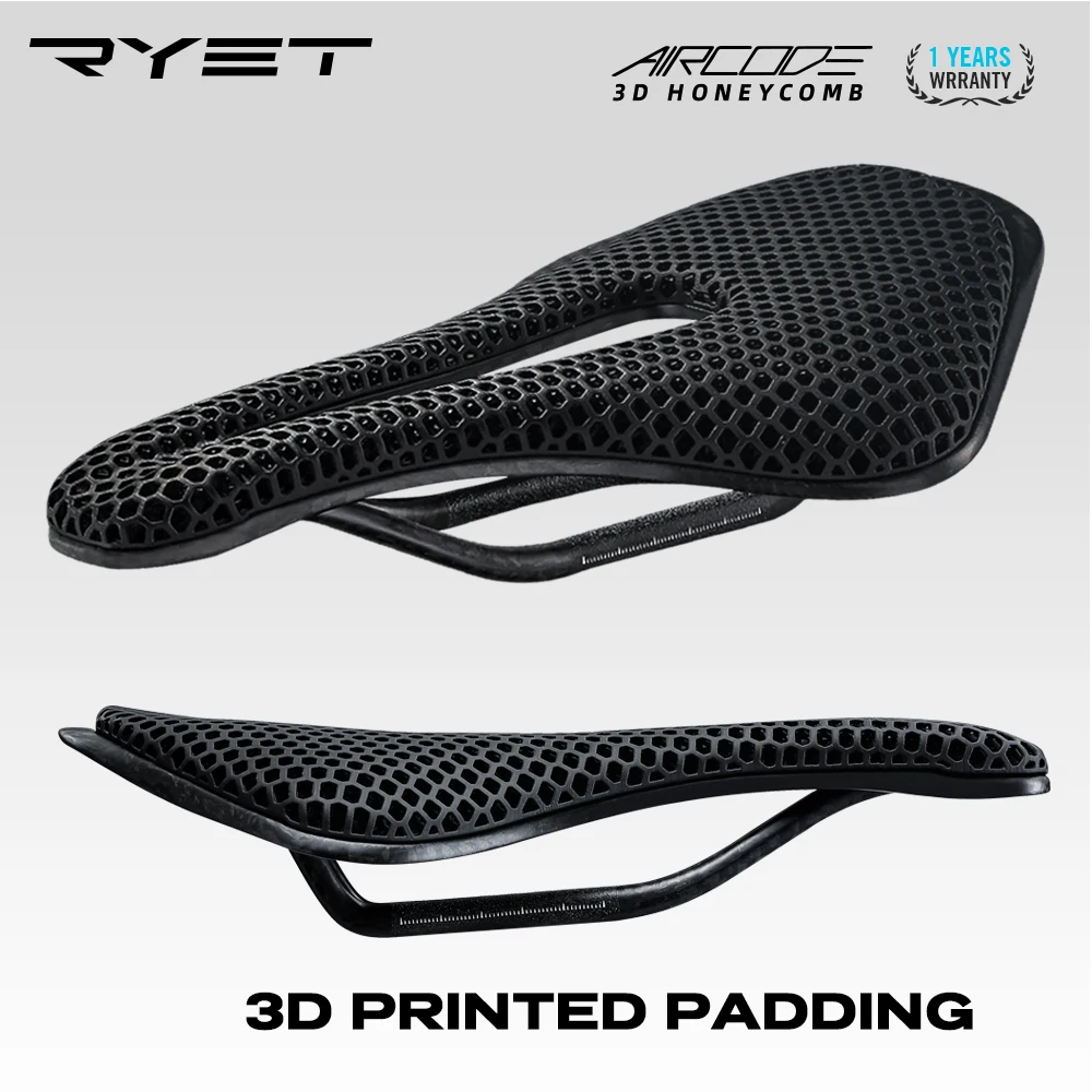 RYET-3D-Printed-Bike-Saddle-Carbon-Fiber-Ultralight-Hollow-Comfortable-Breathable-MTB-Mountain ...
