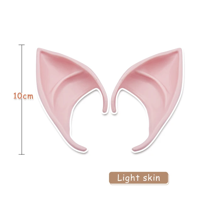 1 Pair Latex Elf Ears Simulation Harmless And Soft Vampire Ear Prop ...