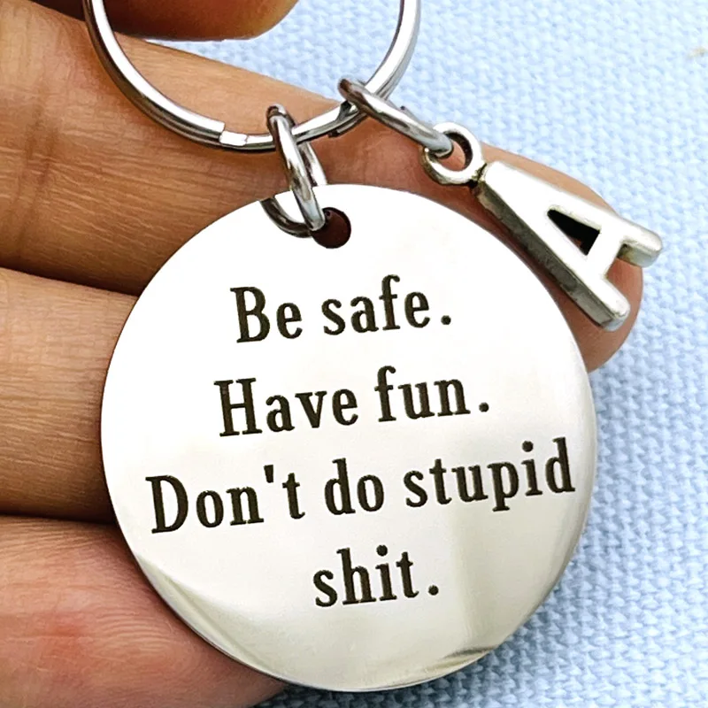Don't Do Stupid Shit Funny Keychain Hand Stamped Key Chain for Teens ...