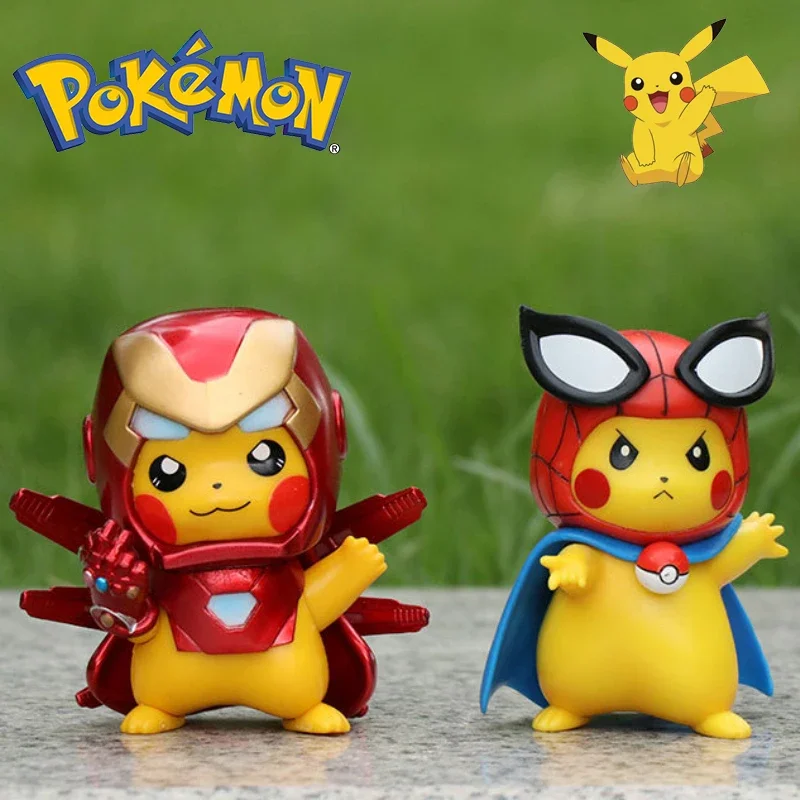 Pokemon-Pikachu-Figures-Toys-Kawaii-Anime-Creative-Pikachu-Action ...