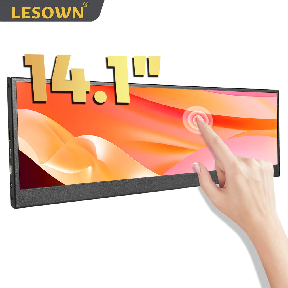 LESOWN-Wide-LCD-Touch-Screen-Bar-Display-tipo-C-tela-secund-ria-4K-port ...