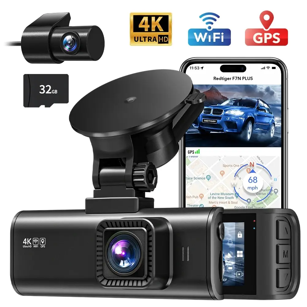 REDITIGER-4K-Dash-Cam-1080P-HD-Car-DVR-Built-in-GPS-Android-Wifi-Auto ...