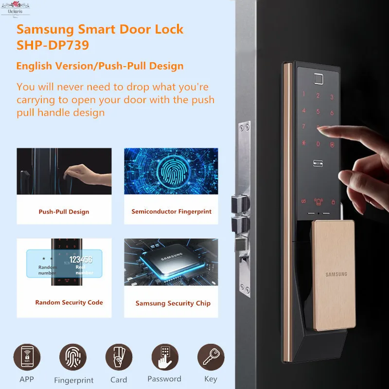 666NEW-SAMSUNG-Digitale-Fingerprint-Bluetooth-Door-Lock-Keyless-SHP-DP739-EngLish-Version-Big ...