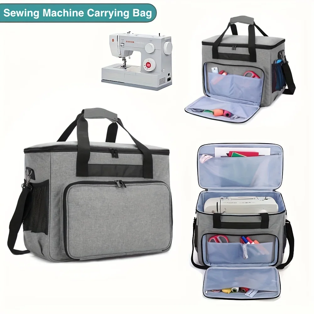 Premium-Sewing-Machine-Carrying-Case-Padded-Storage-Bag-with-Multiple ...