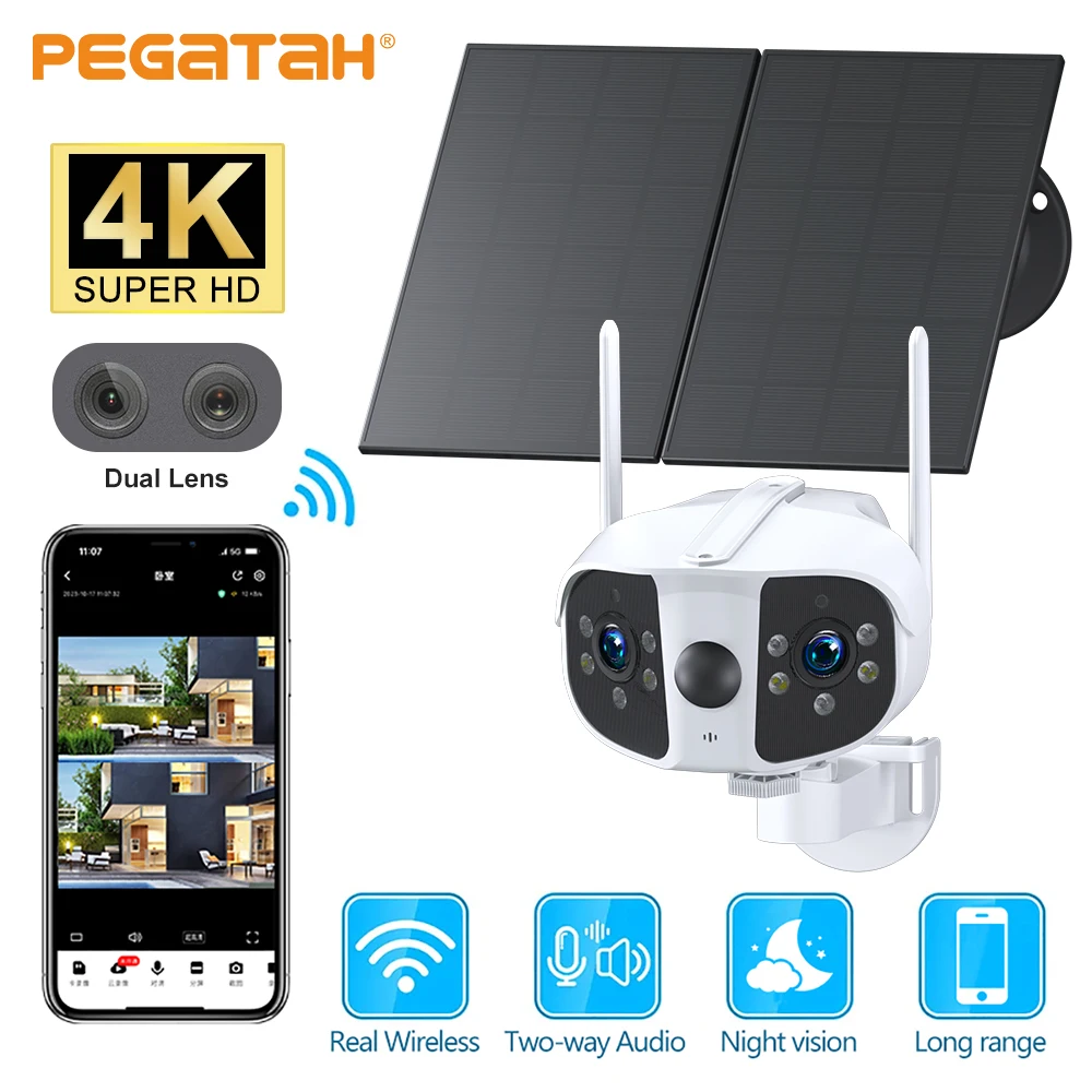 8MP-Dual-Lens-Dual-Solar-Panel-Camera-180-Ultra-Wide-View-Angle-4K-WIFI ...