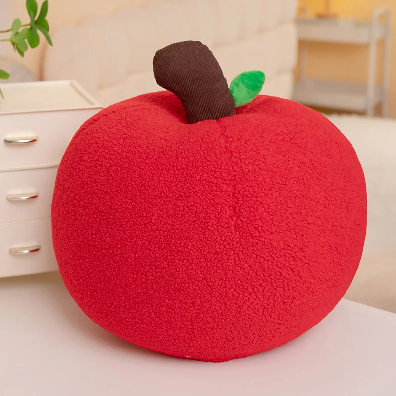 Squishy Red Apple Plush Toy Big Size Stuffed Soft Fruit Apple Doll Cute ...