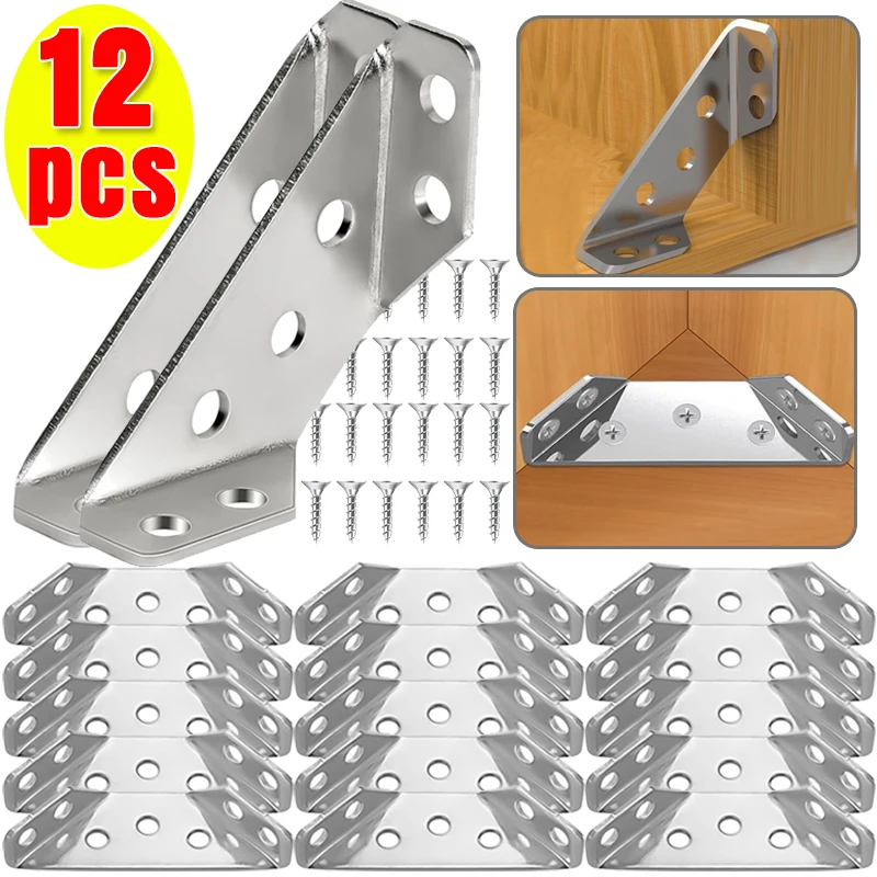 12-1Sets-Universal-Furniture-Corner-Connector-Stainless-Steel-Corner ...