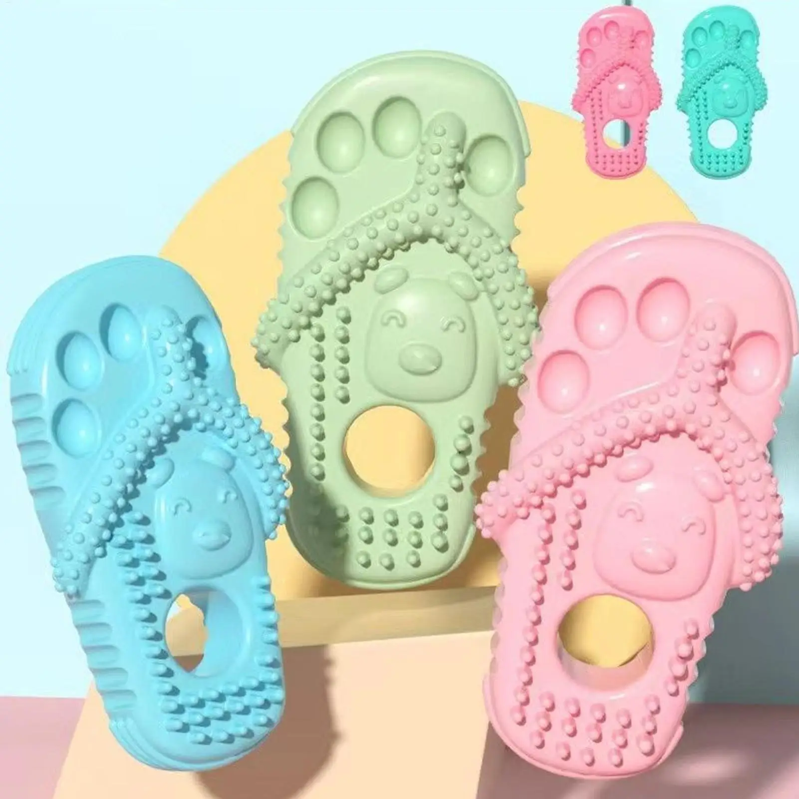 Slipper Dog Chew Toys Tough Durable Rubber Interactive Pet Toys for ...