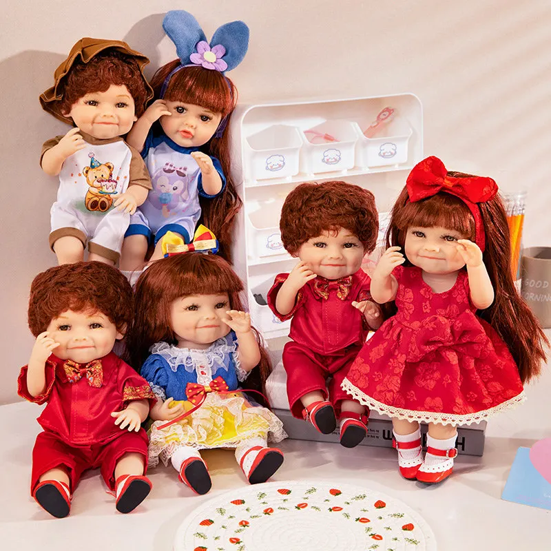 2Pcs-35cm-Simulation-Lovely-Couple-Doll-Creative-Cute-Girls-Boys-Doll-for-Wedding-Decor-for ...