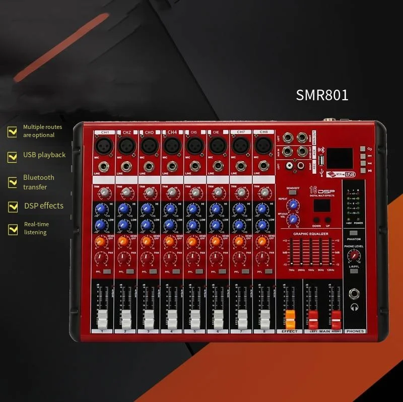 Dsp Audio Processor Hybrid Bluetooth Sound Console 48v Power Home ...