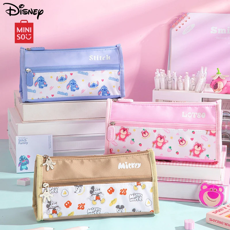MINISO-Disney-Mickey-Pencil-Bag-School-Child-Large-Capacity-Cute-Pencil ...