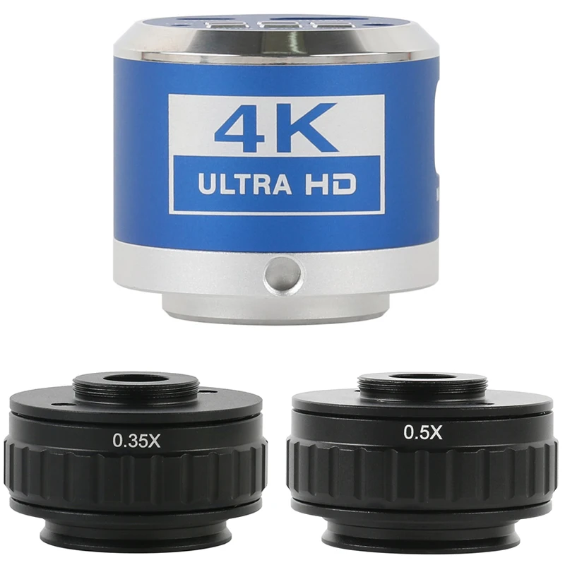 24mp 4k 1080p hdmi usb microscópio de vídeo industrial câmera 0.35x 0 ...