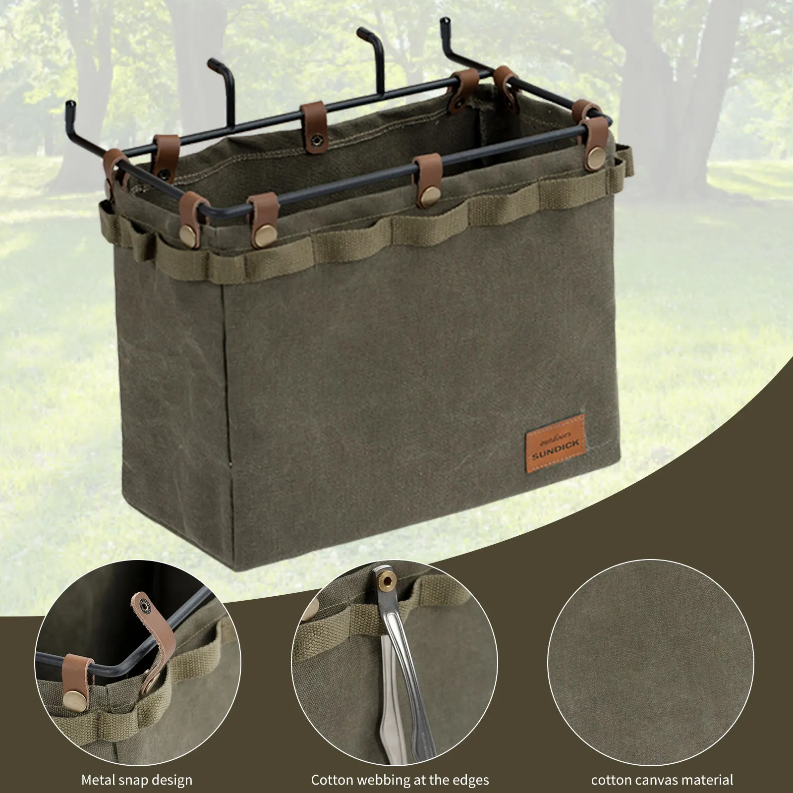 Camping-Table-Side-Storage-Bag-Multifunctional-Folding-Canvas-Bag-with ...