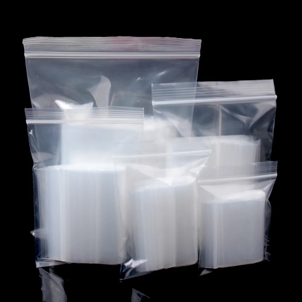 20 100Pcs Thick Clear Zip Lock Ziplock Storage Bags Heavy Duty ...