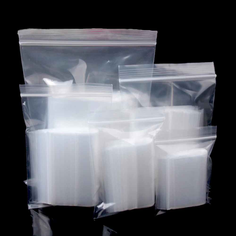 20 100Pcs Thick Clear Zip Lock Ziplock Storage Bags Heavy Duty ...