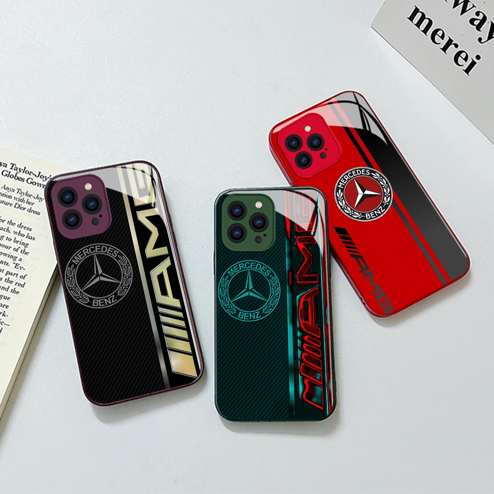 Luxury Mercedess A AMG Phone Case For iPhone 14 13 12 Mini 11 Pro Max X ...