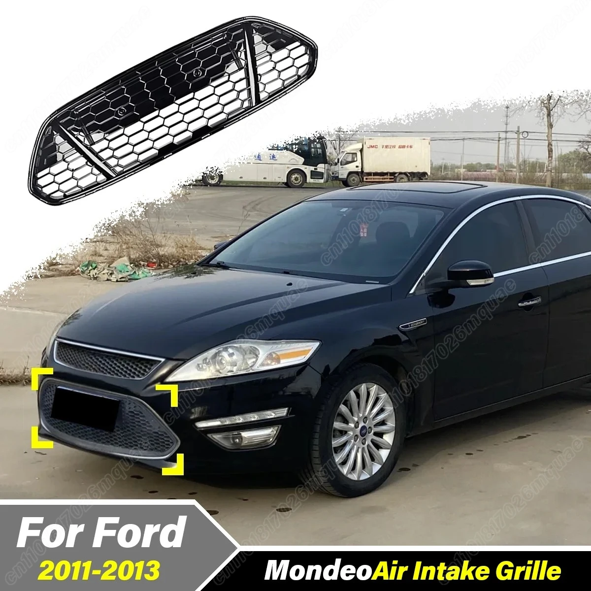 For Ford Mondeo MK4 2011 2012 2013 Front Bumper Racing Grills Mesh ...