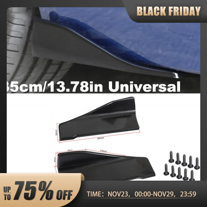 1-Pair-Car-Rear-Bumper-Lip-Trim-Protector-Car-Side-Skirt-Cover-Car ...