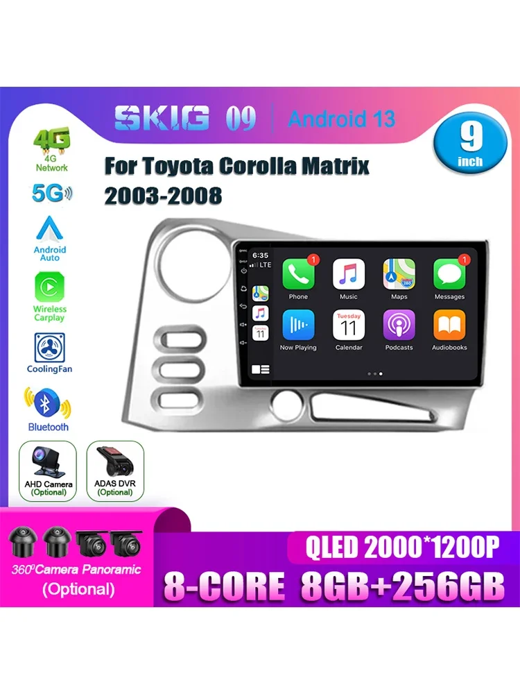 For-Toyota-Corolla-Matrix-2003-2008-Android13-Radio-Multimedia-Player ...