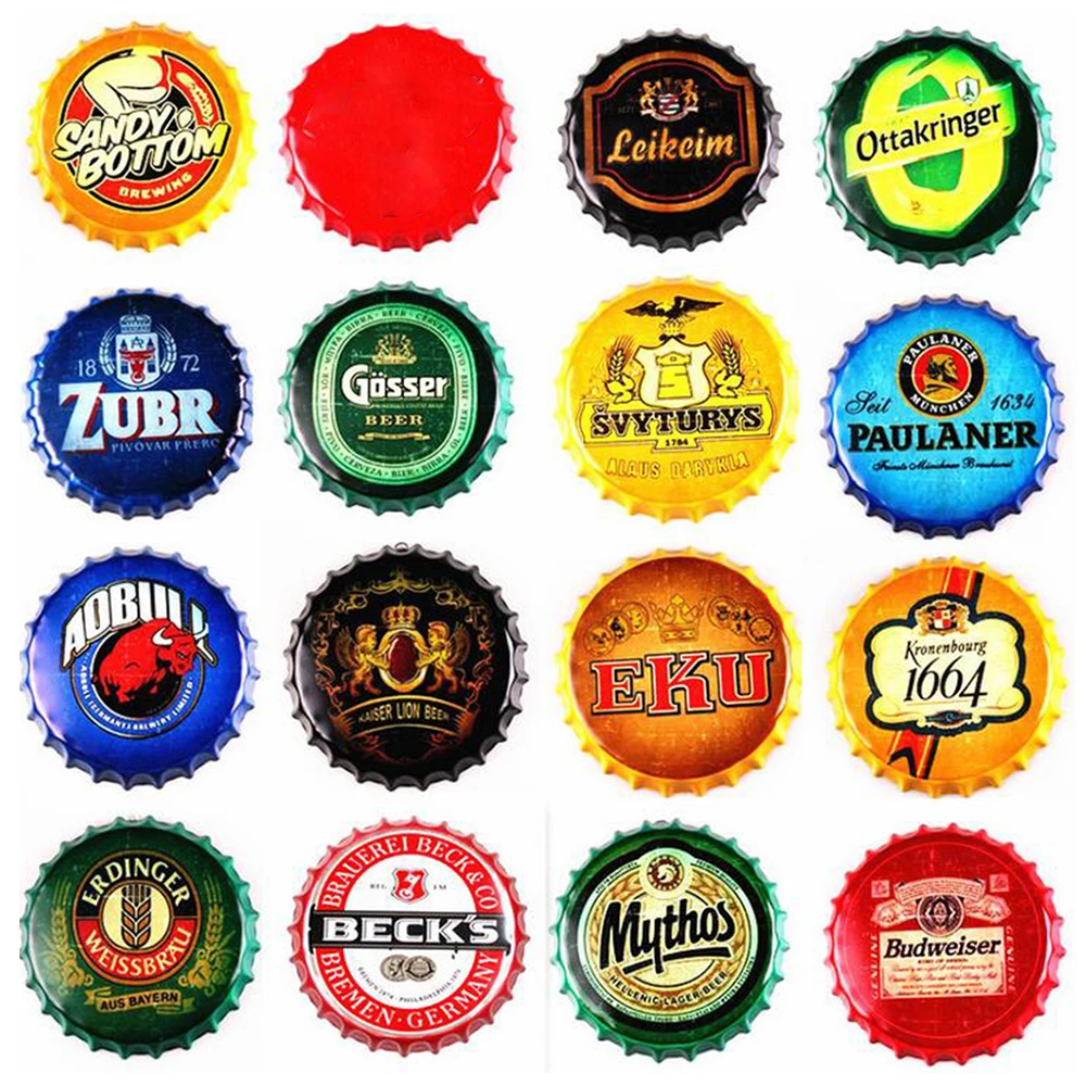 Beer-Bottle-Cap-Beer-Retro-Plaque-Metal-Tin-Signs-Cafe-Bar-Pub ...