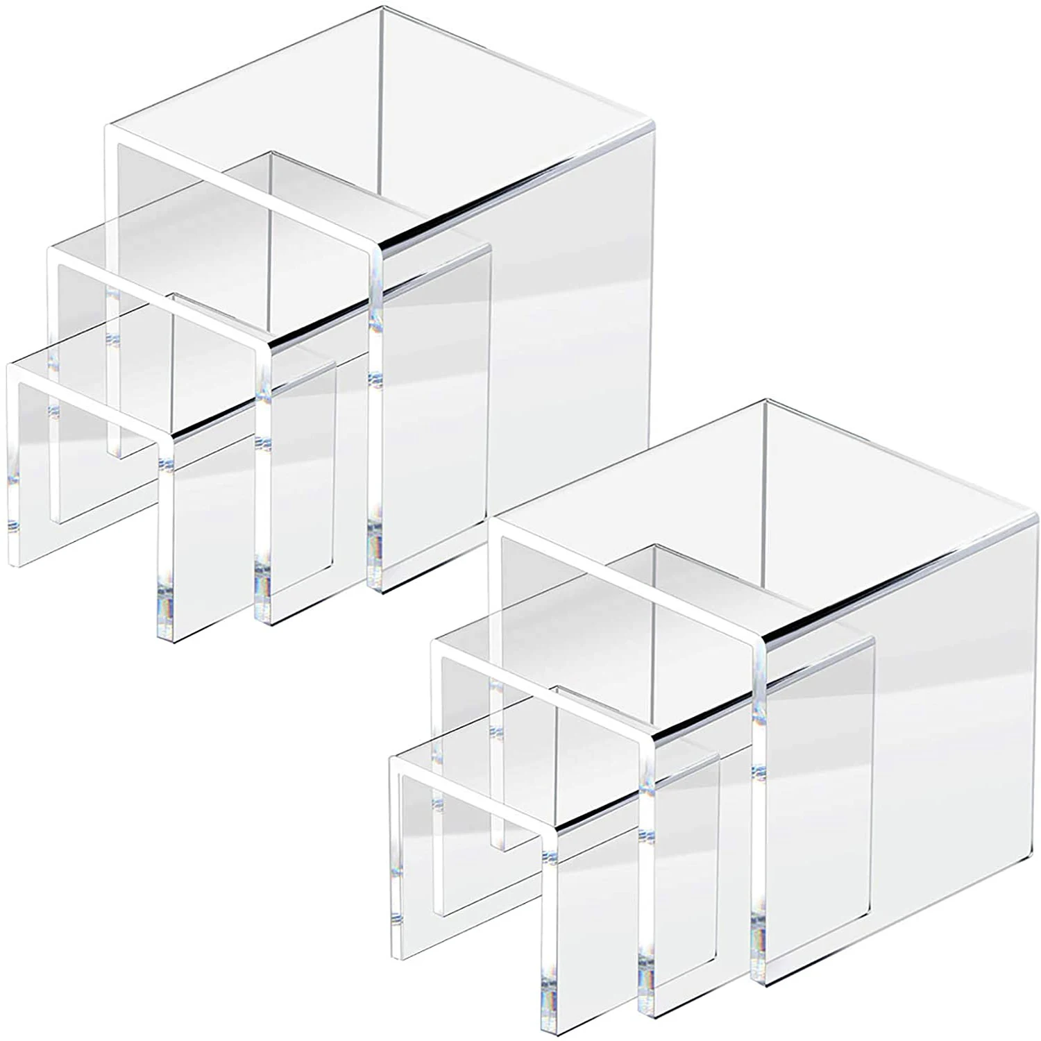15 Size U Shape Acrylic Display Risers Shelf Showcase Fixtures for ...