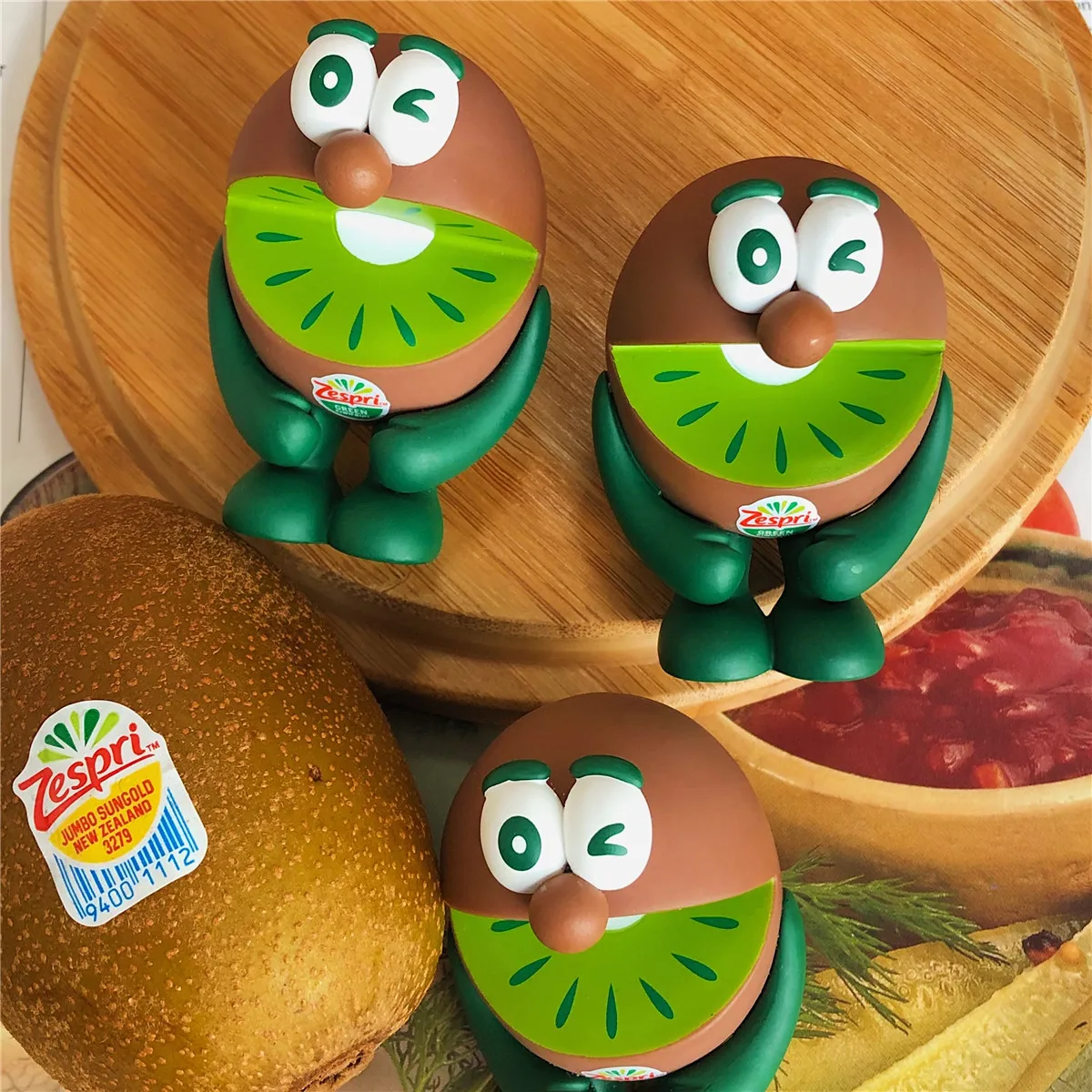 Zespr Mascot Kiwi Fruit Ornamen Pac-Man Green Brothers Action Figuret ...