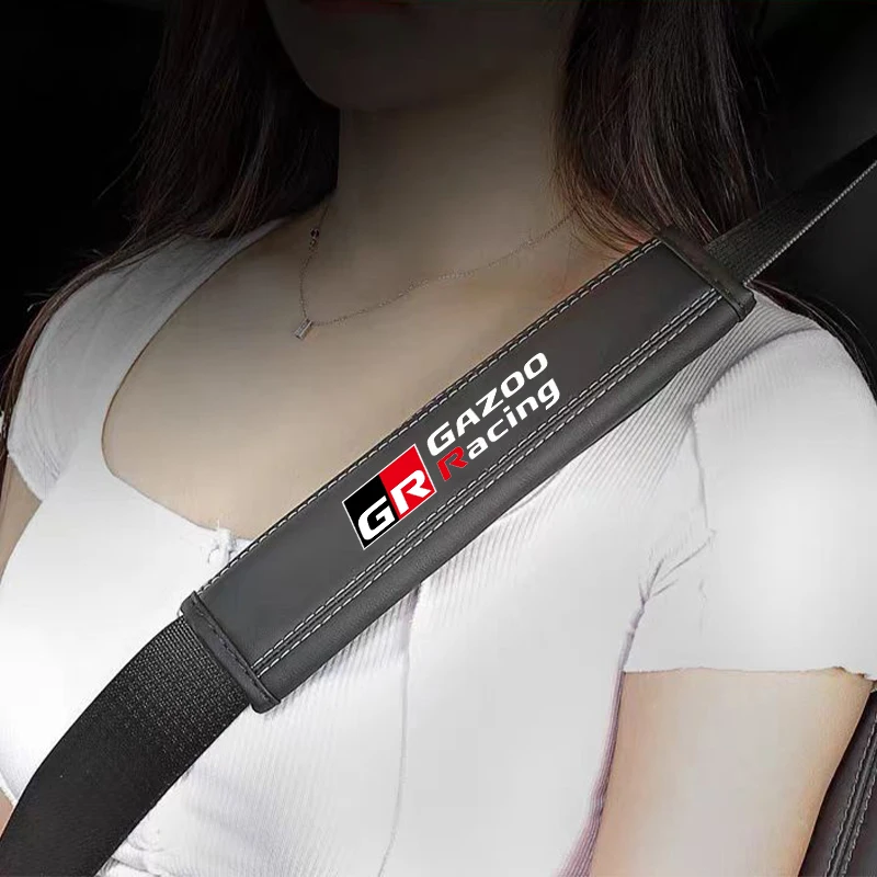 2Pcs-Nappa-Leather-Safety-Belt-Shoulder-Covers-Accessories-for-Toyota ...