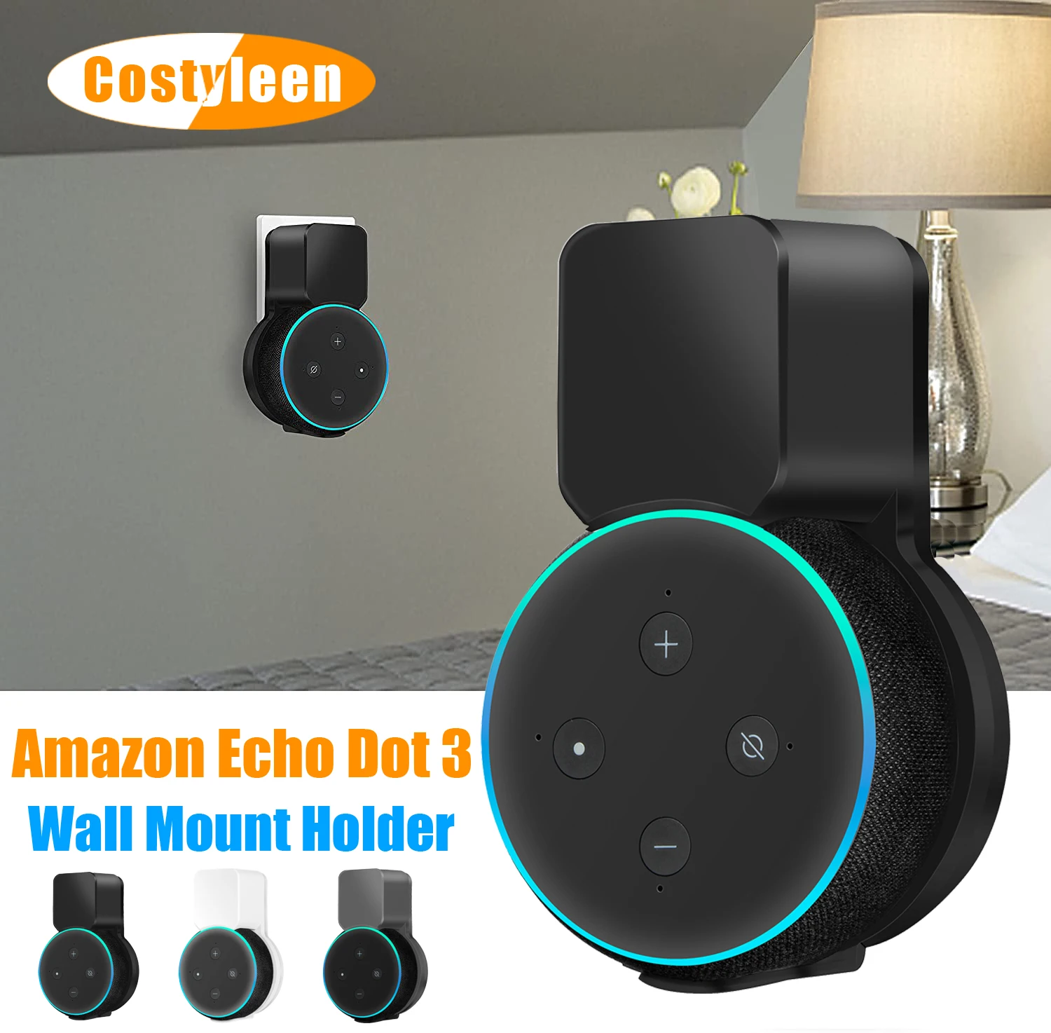 Echo Dot Wall Mount Holder, Speaker Hanger Space-saving Accessories ...