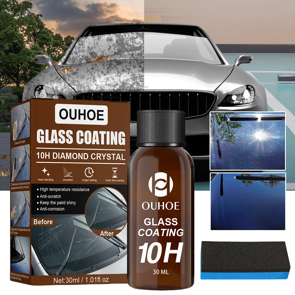 1-8Sets Car Window Polishing 30ml Nano Ceramic Coating Liquid Anti ...