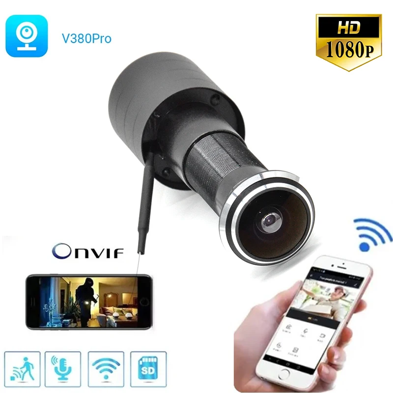 HD-1-7mm-Lens-Wide-Angle-FishEye-V380-Door-Eye-Hole-Security-1080P-CCTV ...