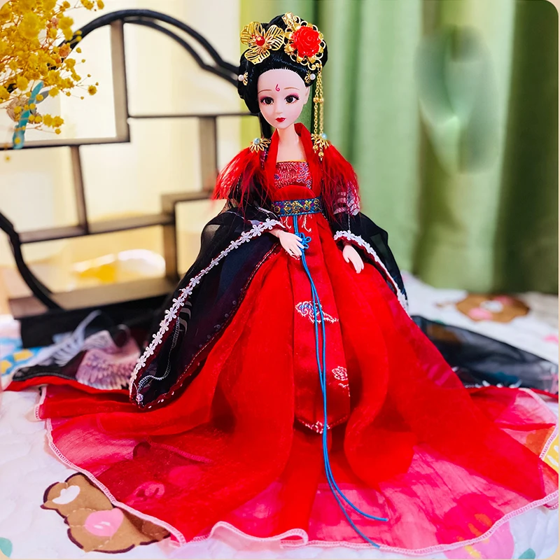 30cm Chinese Dolls Hanfu Clothes Set Ancient Costumes Fairy Princess 1/ ...