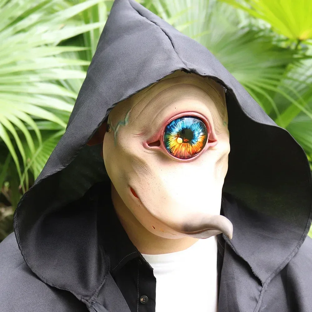 Halloween-Horror-Mask-One-Eyed-Monster-Scary-Alien-Latex-Masks-Plague ...