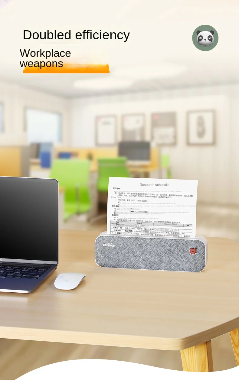 Papier à 2roll à sec rapide - Mini imprimante A4 Portable sans encre ...