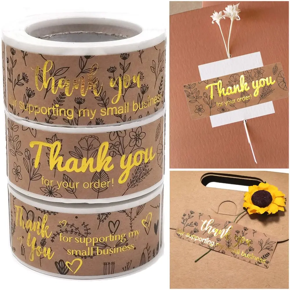 120PCS-Roll-3x1-Inch-Thank-You-For-Supporting-My-Small-Bussiness-Hot ...